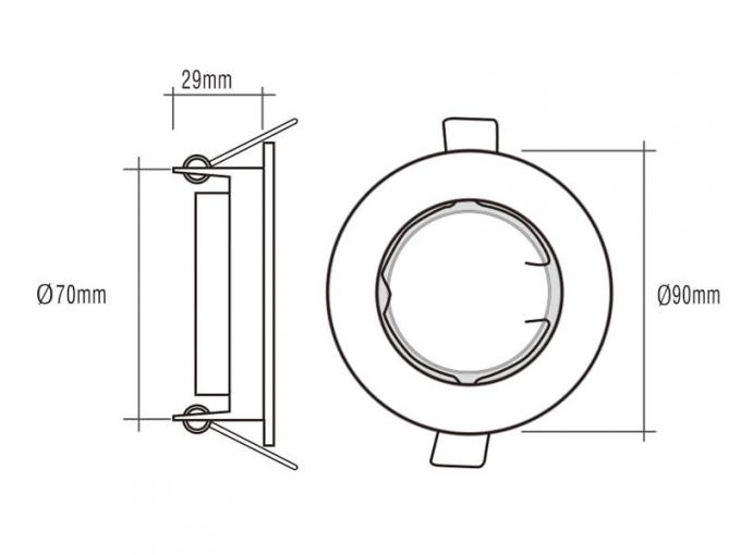 3.4 "Kabinetler Pigtail Kablolama Mr16 Led Spot Armatürler